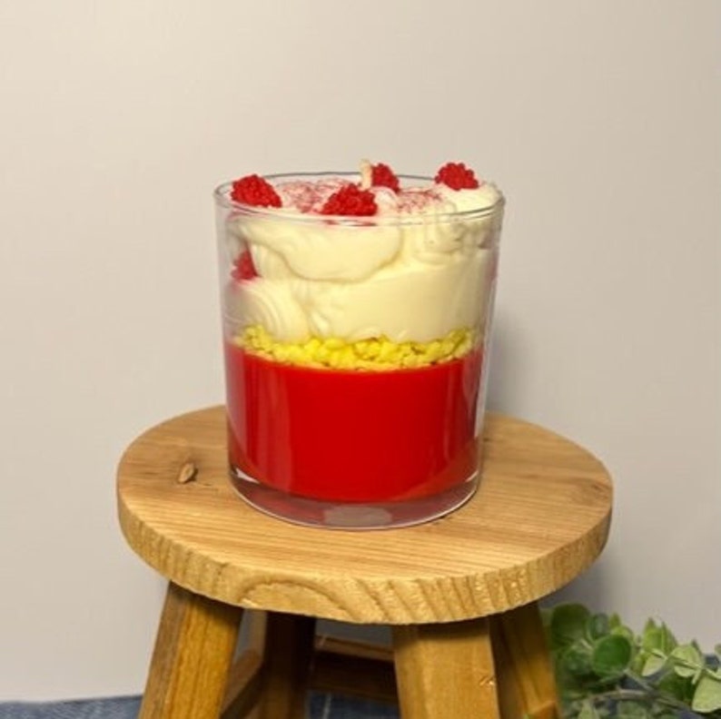 Raspberry Custard Tart Candle Whipped Wax. Dessert Candle - Etsy