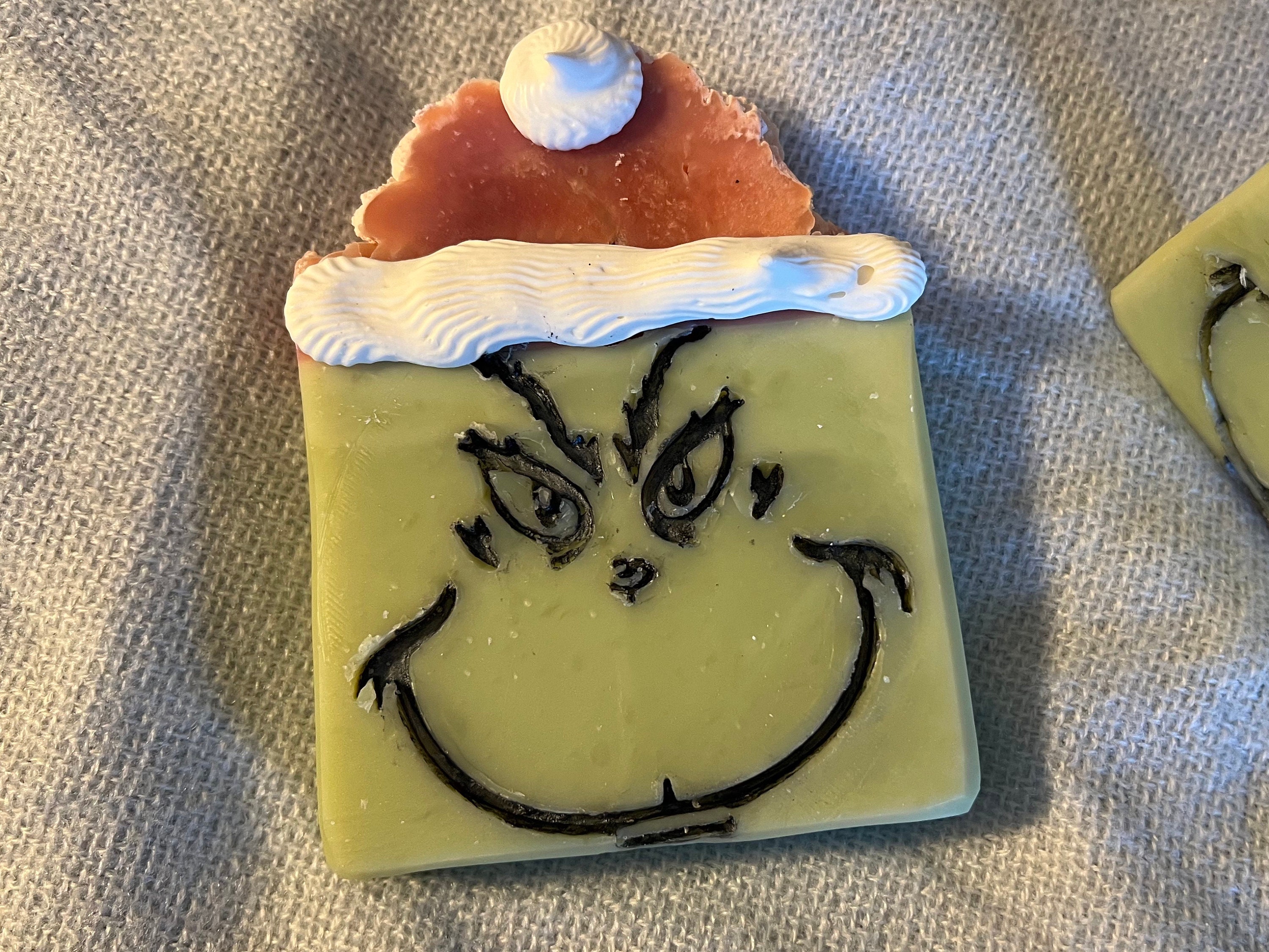 Grinch Soap, Christmas Soap, Holiday Soap, Bathroom Decor, Cranberry ...
