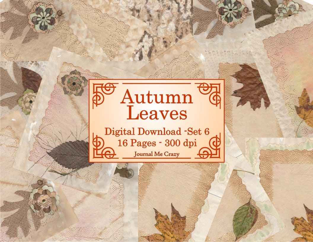 Autumn Leaves Set 6 - Digital - Etsy