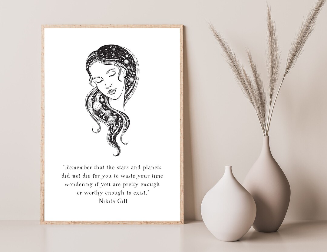 Remember, Divine Feminine Printable Wall Art, Made of Stardust, Self Love, Goddess Spiritual ...
