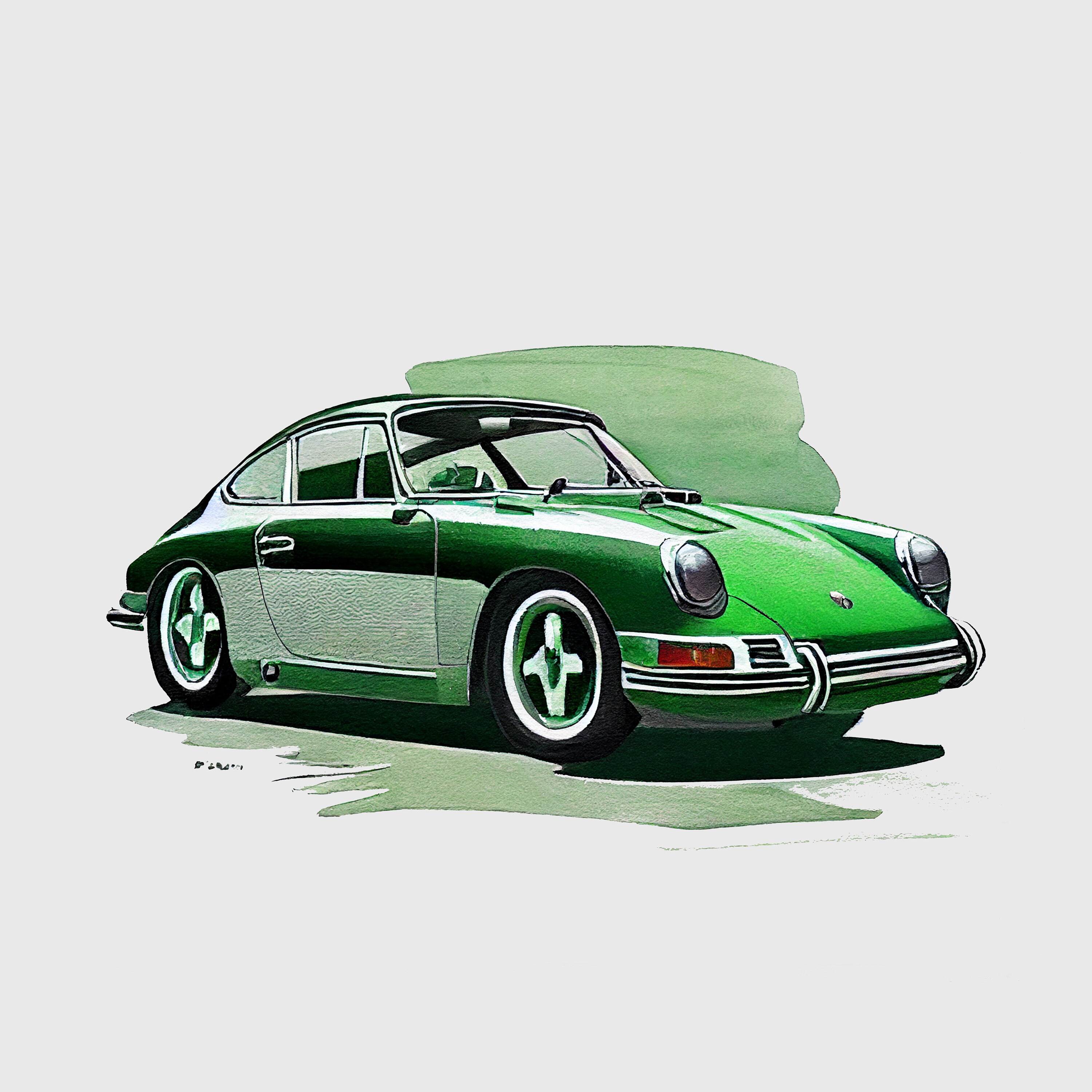 1960 Porsche 911 Classic Car. Instant Download Wall Art Prints Race Car ...