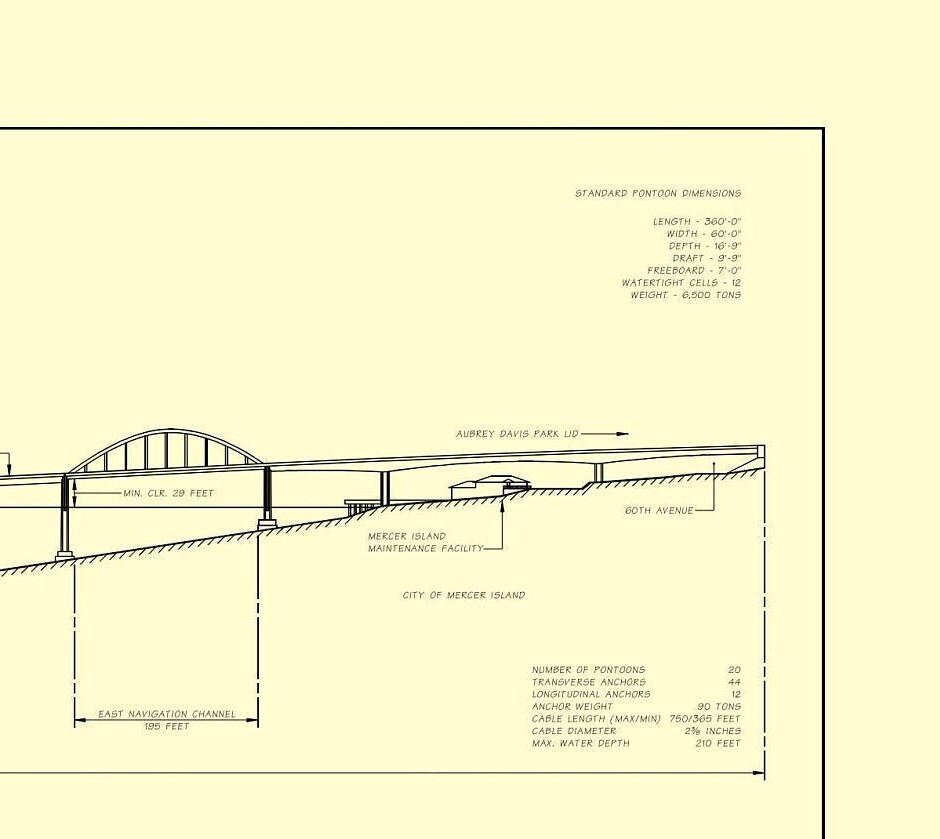 Puente conmemorativo Lacey V. Murrow Impresión arquitectónica - Etsy España