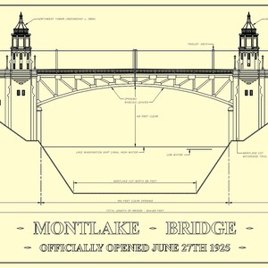 Montlake Bridge - Architectural Print - Etsy