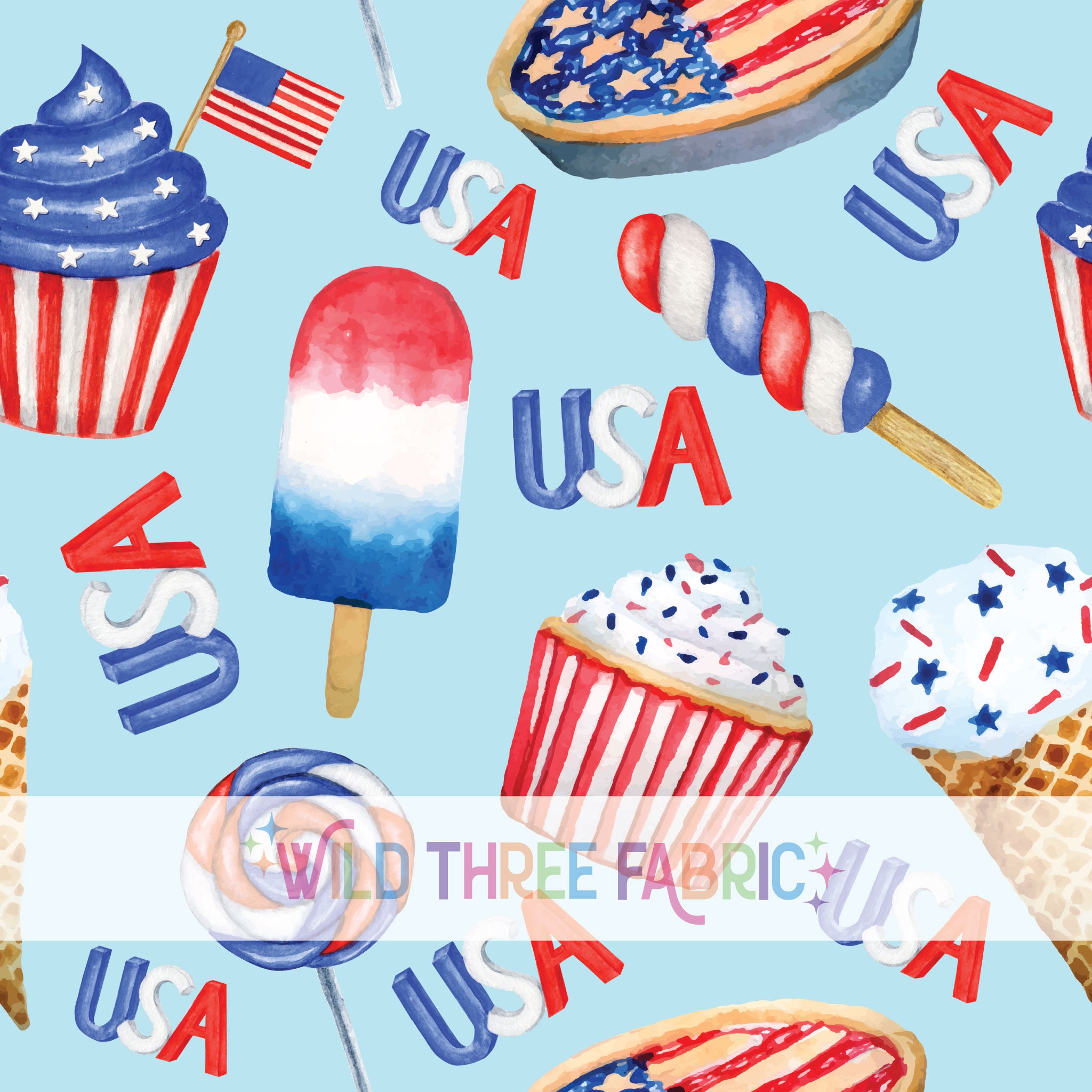 4th of July Treats Seamless Digital File Summer Seamless - Etsy