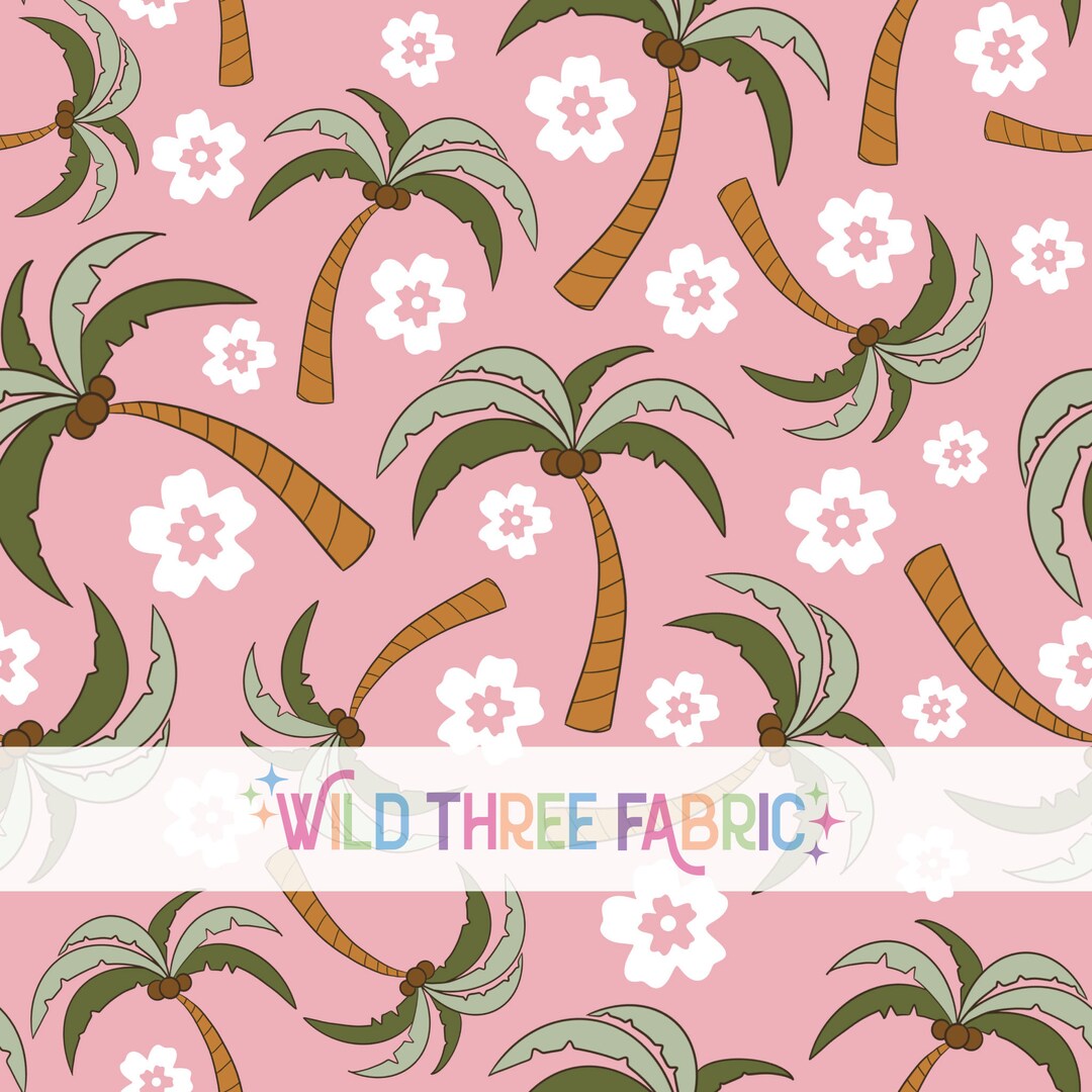 Palm Tree Seamless Digital File Summer Seamless Digital File Tropical ...