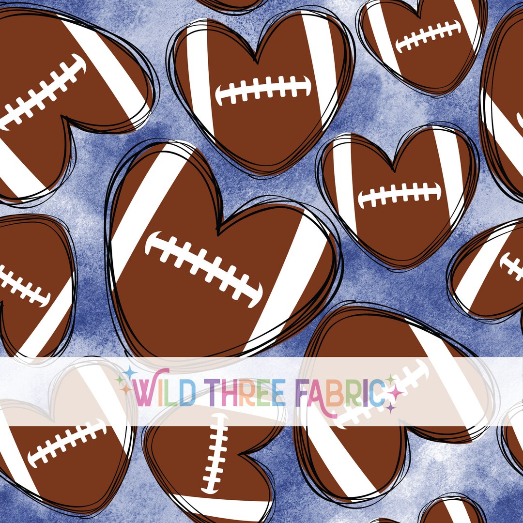 Football Hearts Seamless Digital File Football Seamless Sports Seamless ...