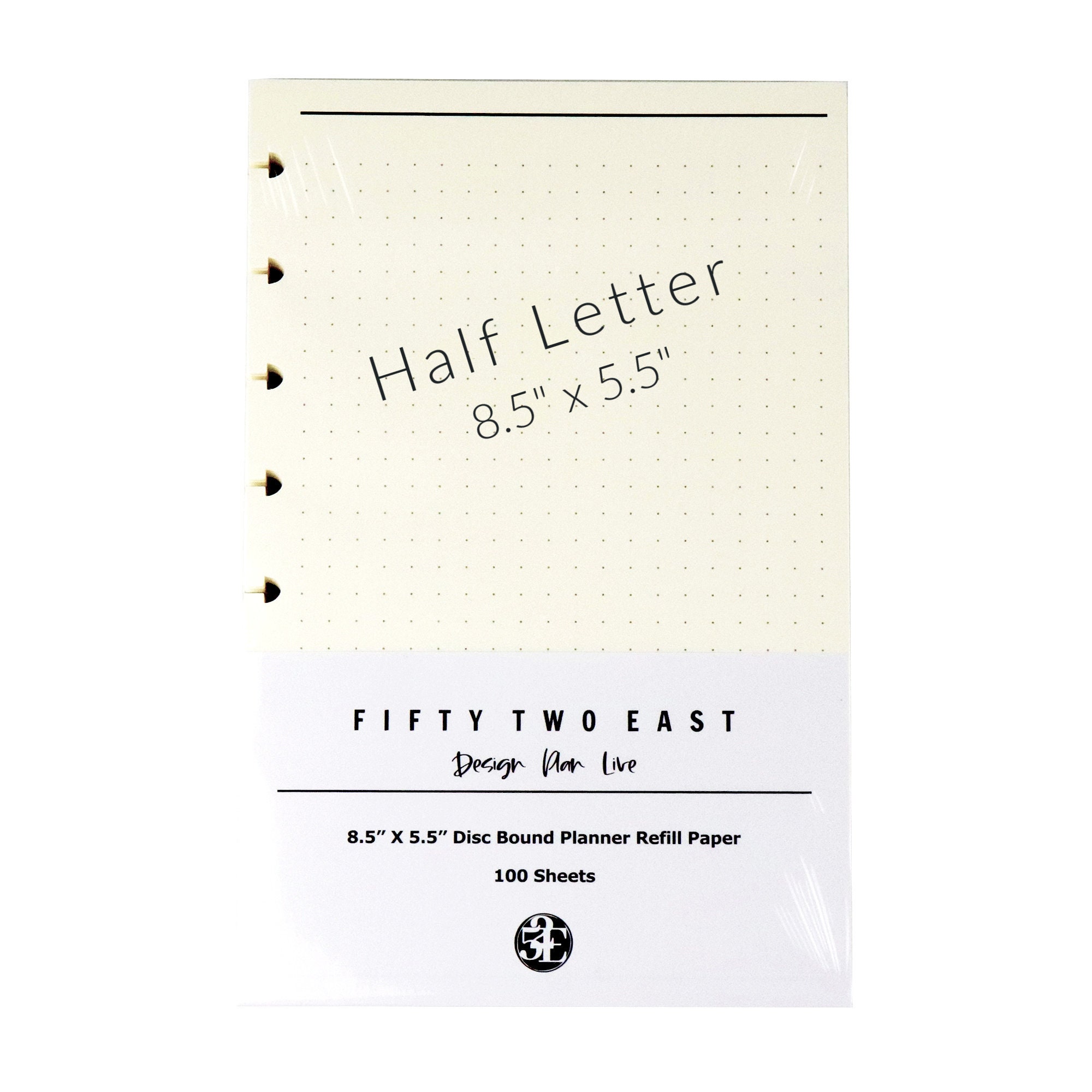 Discbound Dot Grid Refills – Half Letter, 100 GSM (200 Sheets/400 Pages ...