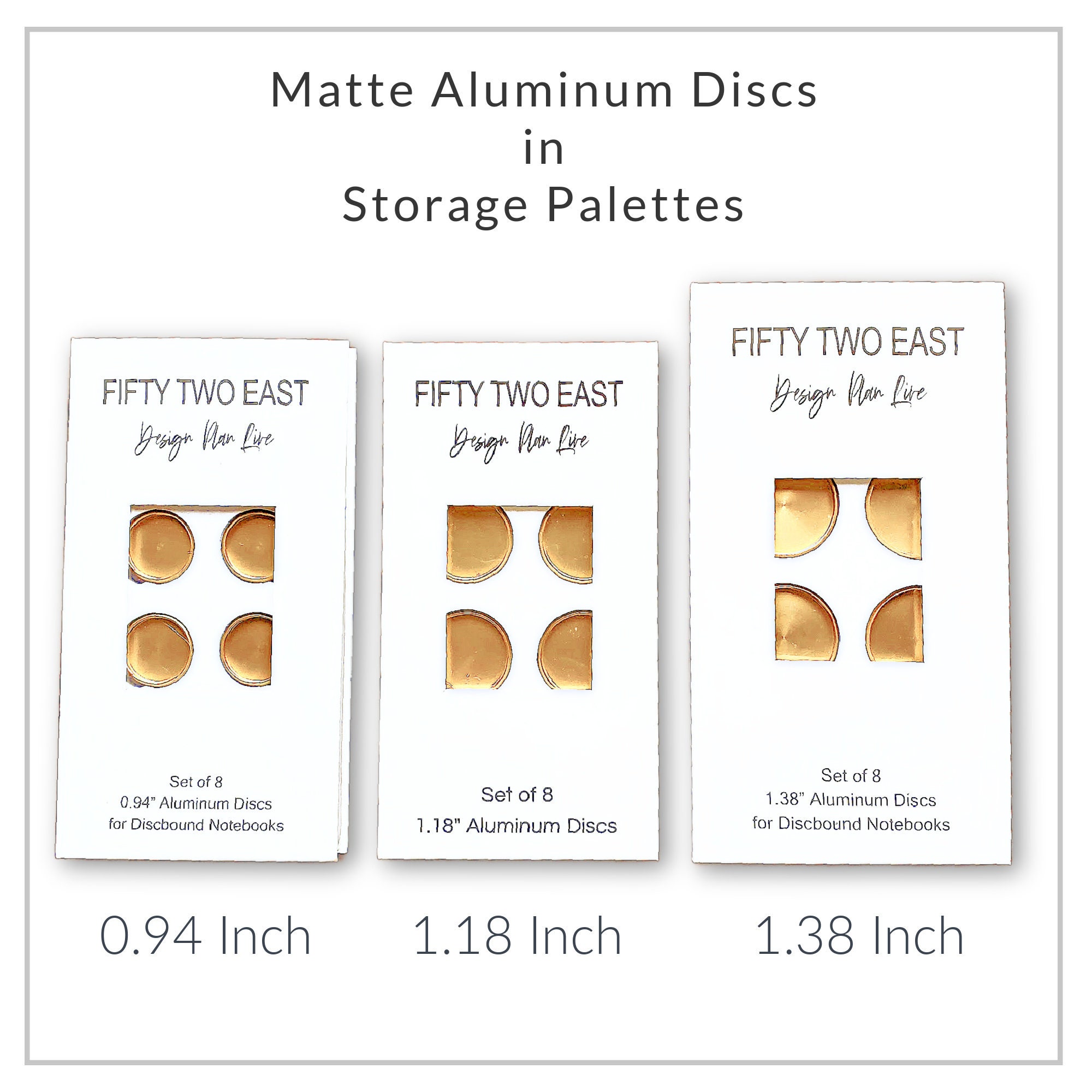 Luxe Aluminum Discbound Discs With Storage Palette - Matte Yellow Gold ...