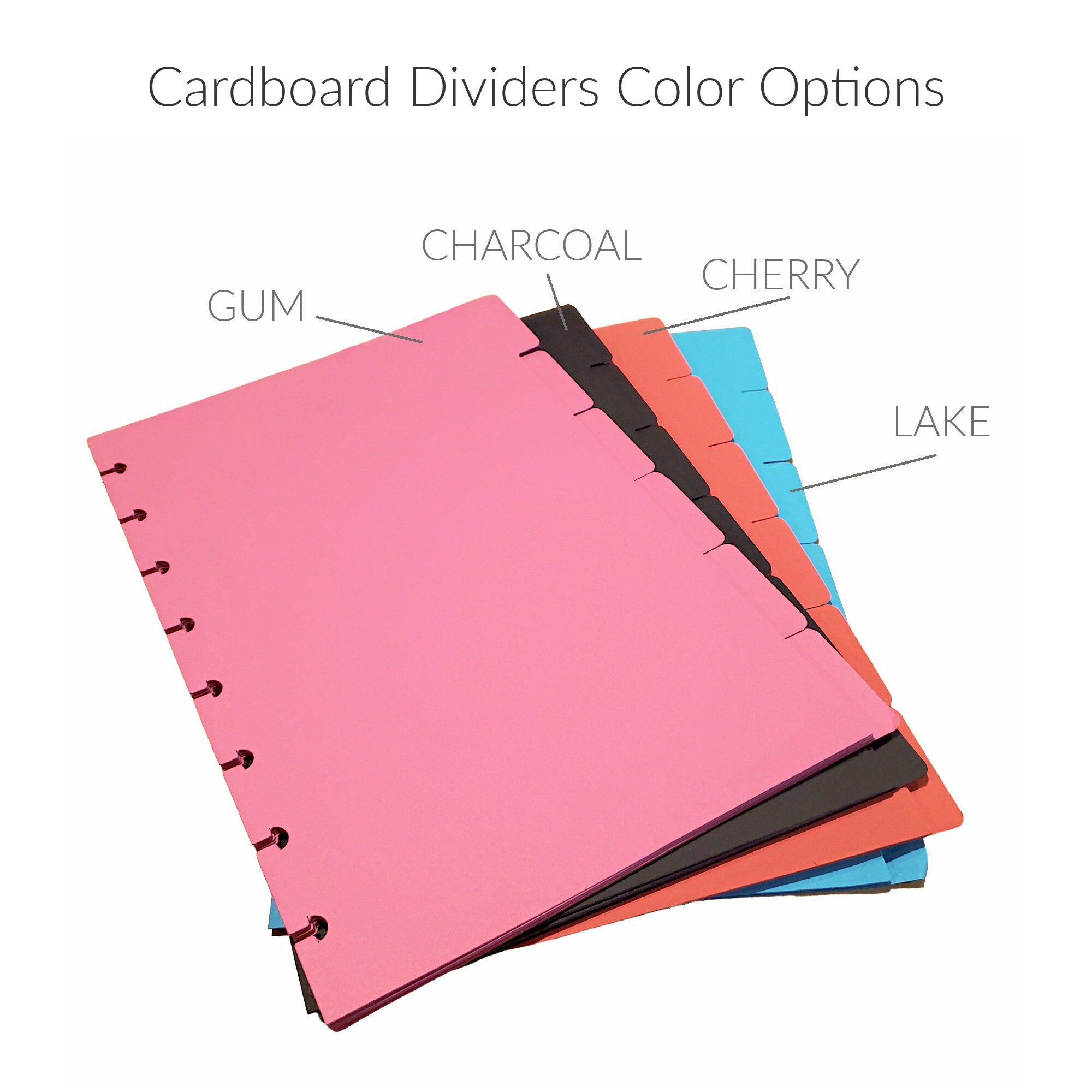 Old School Cardstock Discbound Tabbed Dividers - Half Letter Size- Pink ...