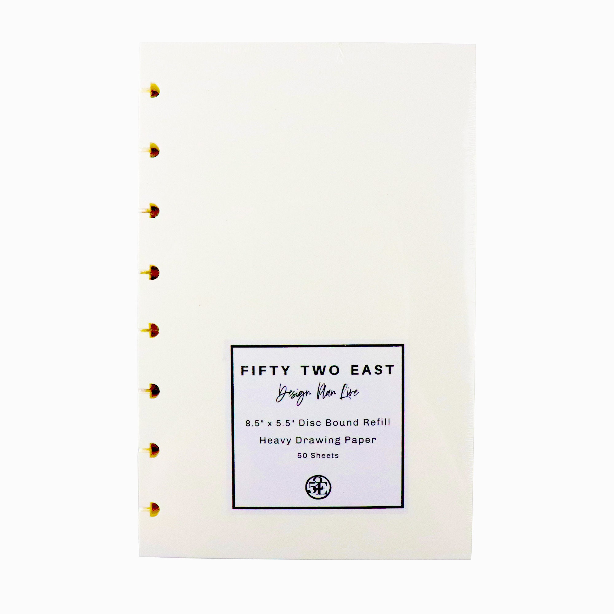 Discbound Heavy Drawing Paper-half Letter/5.5x8.5 Discbound Refills 50 ...
