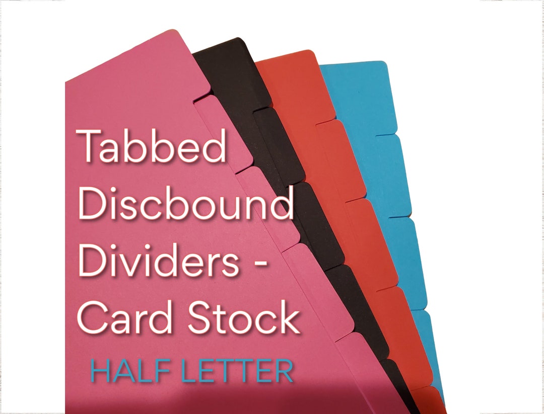 Old School Cardstock Discbound Tabbed Dividers Half Letter - Etsy