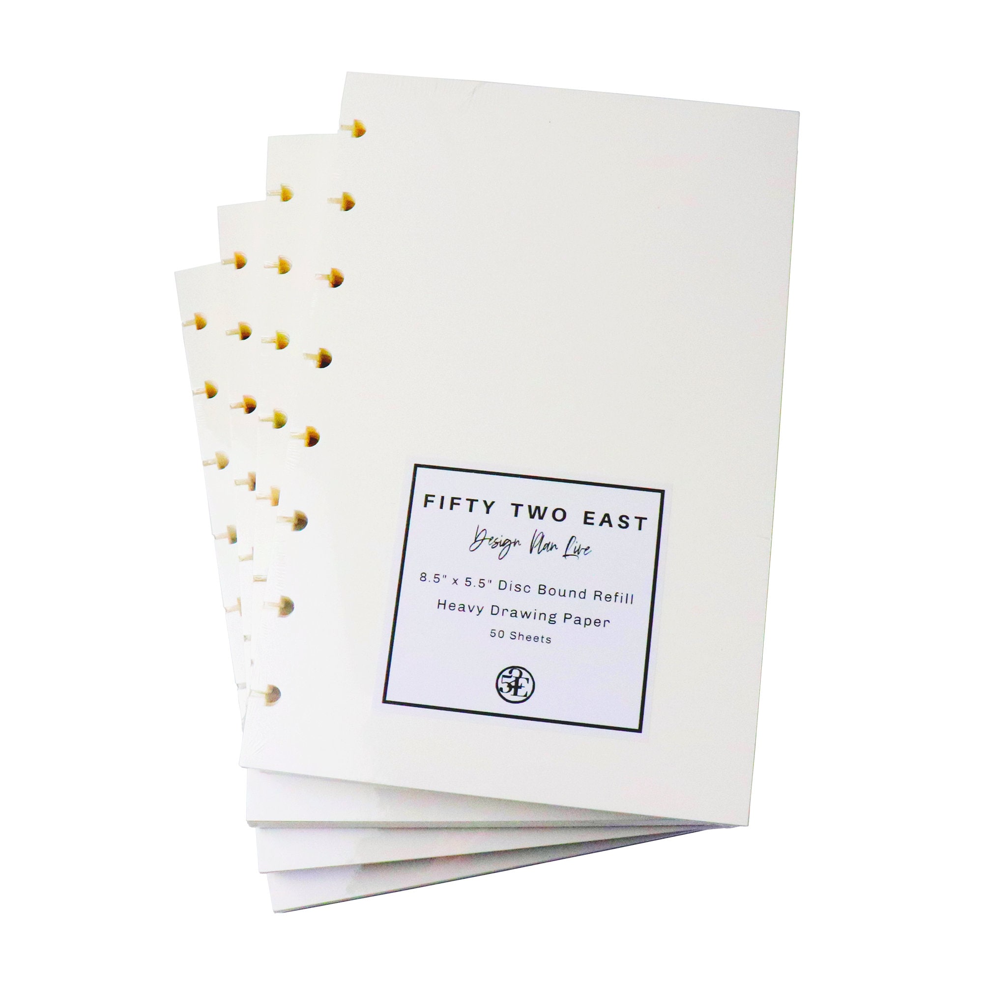 Discbound Heavy Drawing Paper-half Letter/5.5x8.5 Discbound Refills 50 ...