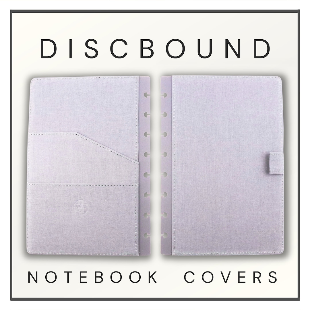 Fabric Wrapped Half Letter Discbound Notebook Covers - Gray Book Cloth ...