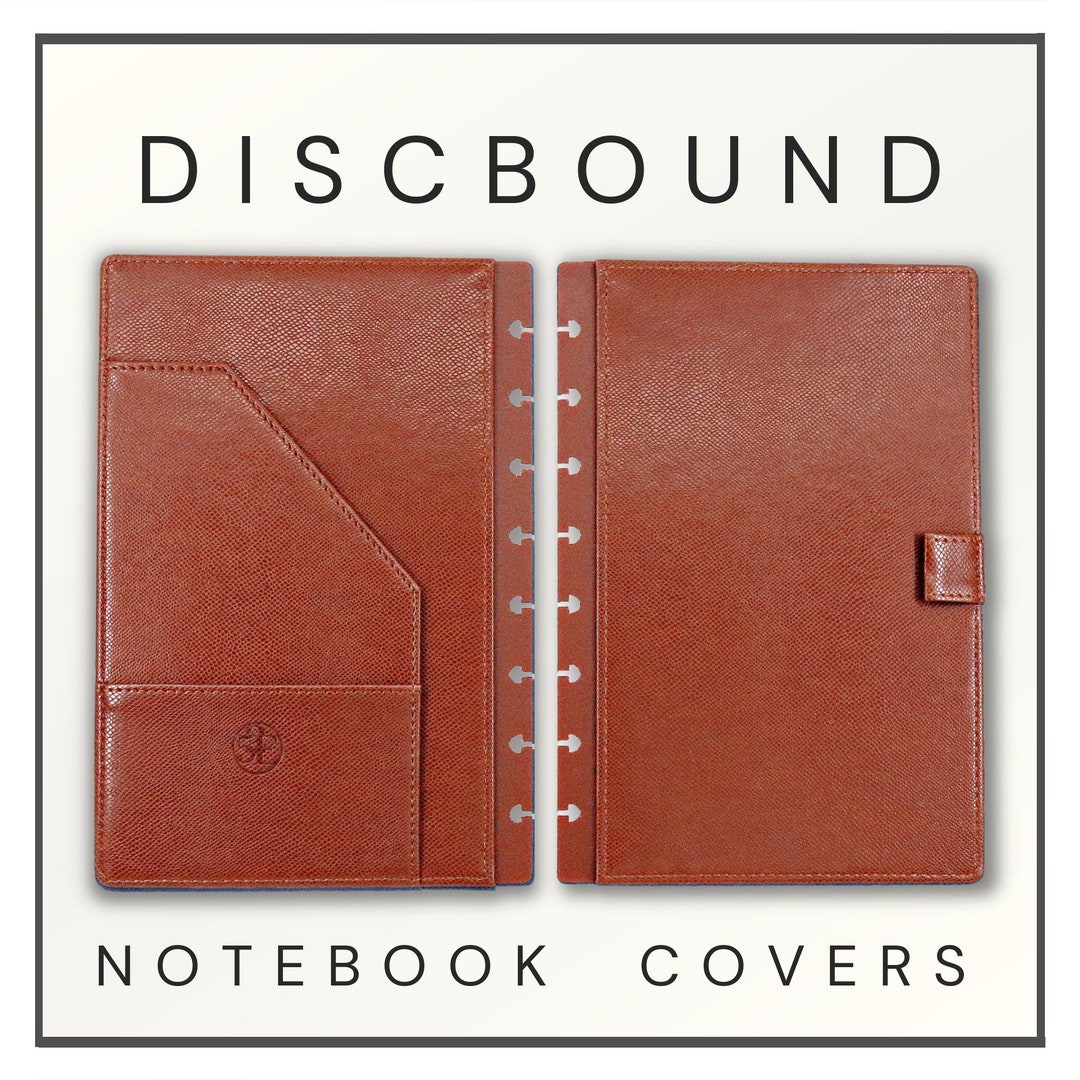Faux Leather Discbound Half Letter Notebook Covers - Pebbled Saddle ...