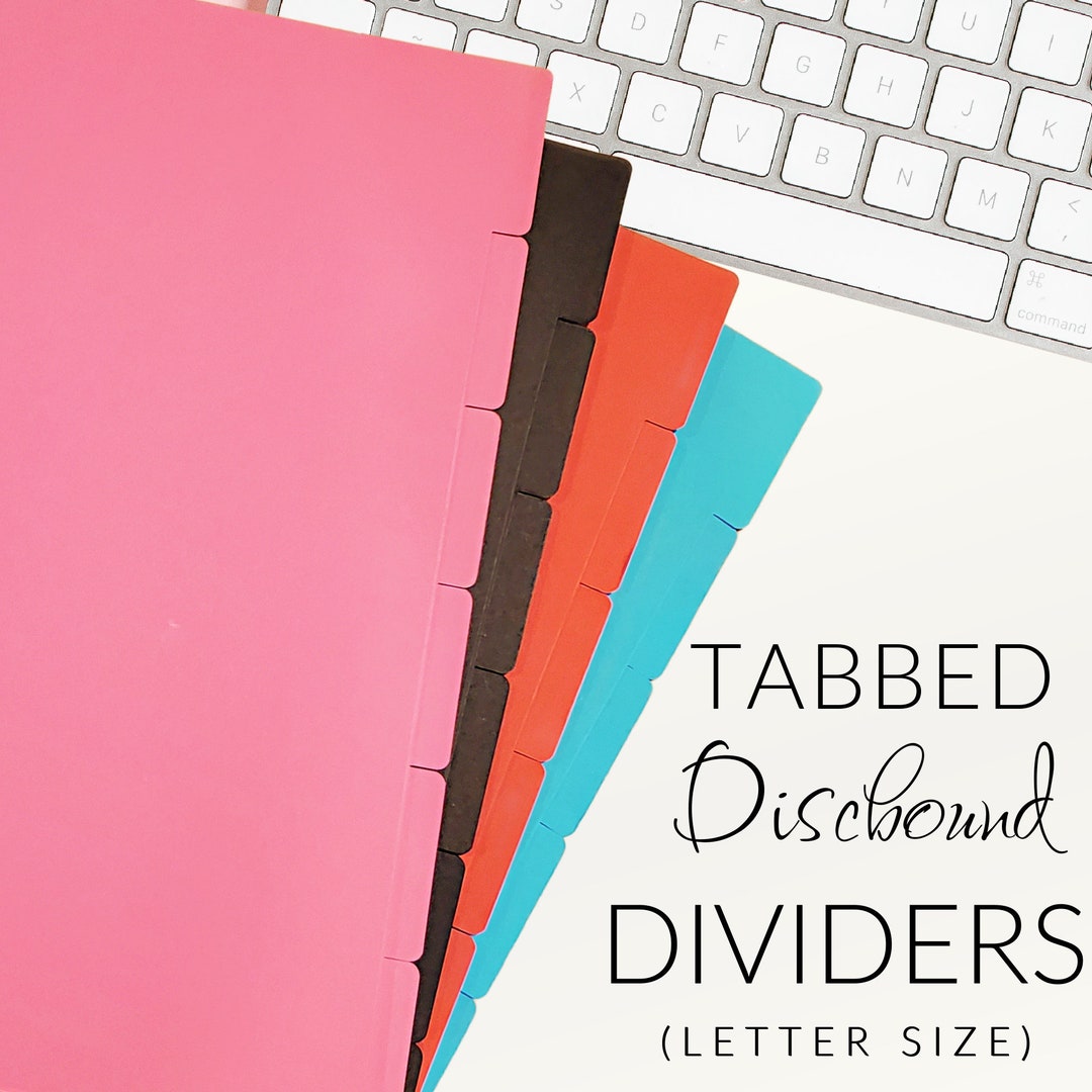 Old School Cardstock Discbound Tabbed Dividers Letter Size Pink-blue ...