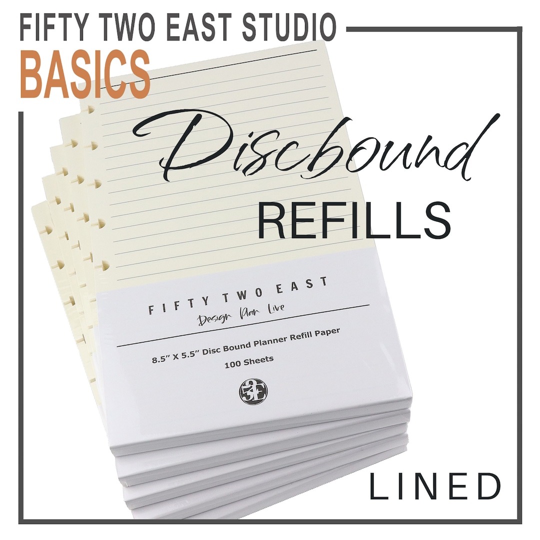 Discbound Lined Refills – 100GSM Paper, Half Letter (200 Sheets/400 ...