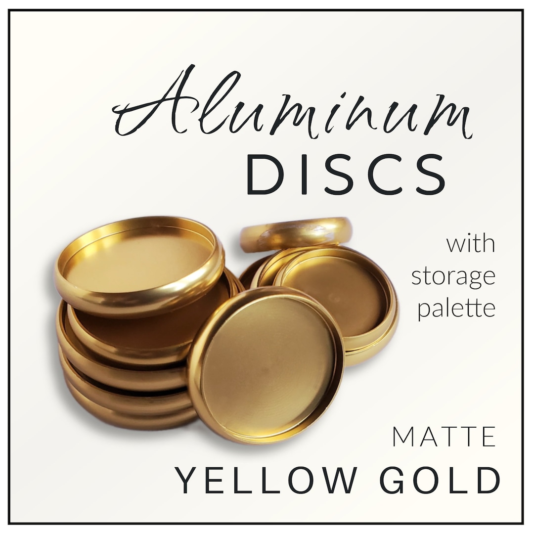 Luxe Aluminum Discbound Discs With Storage Palette - Matte Yellow Gold ...