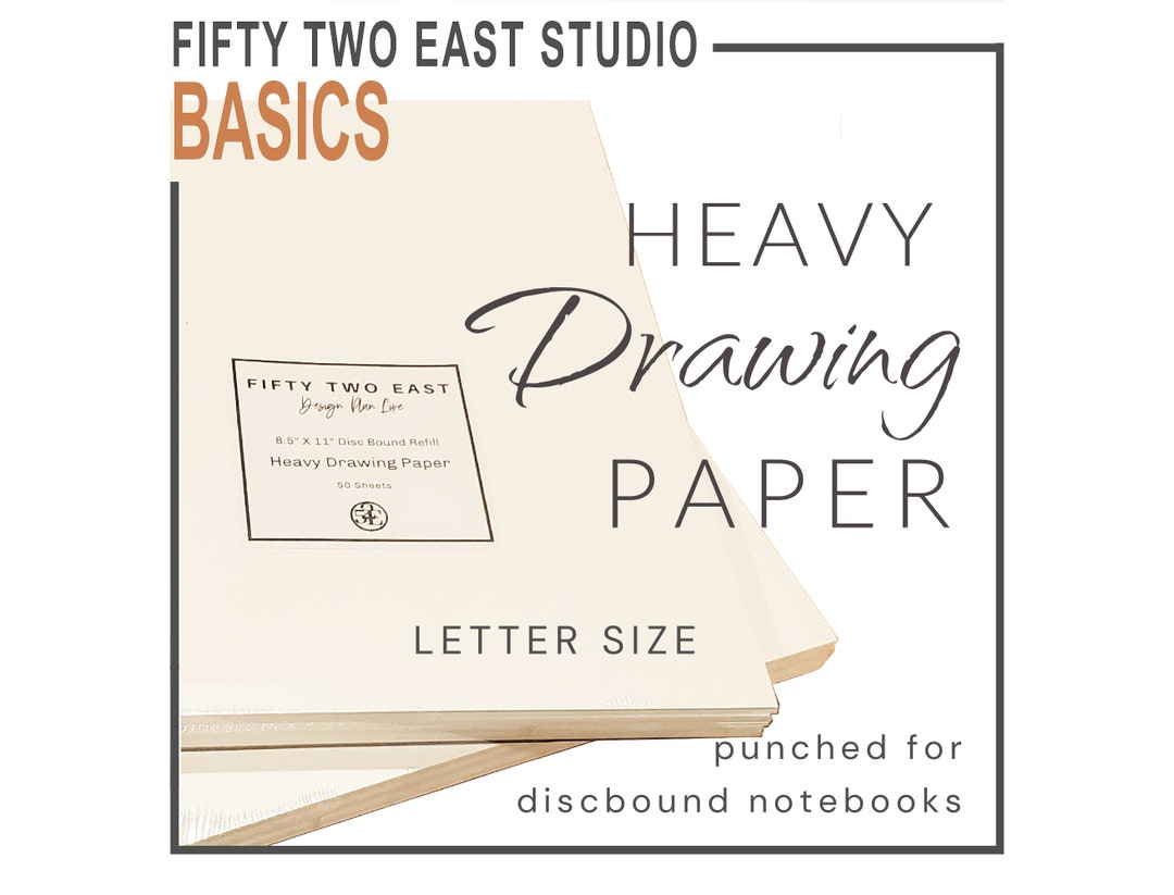 Discbound Heavy Drawing Paper-letter/8.5x11 Discbound Refills 50 SHEETS ...