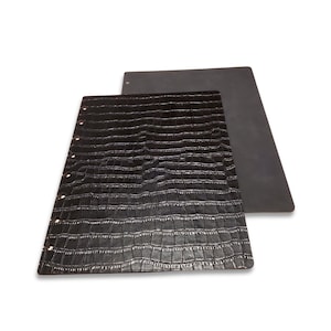 Minimalist Half Letter Discbound Notebook Covers - Black Faux Croc - Etsy