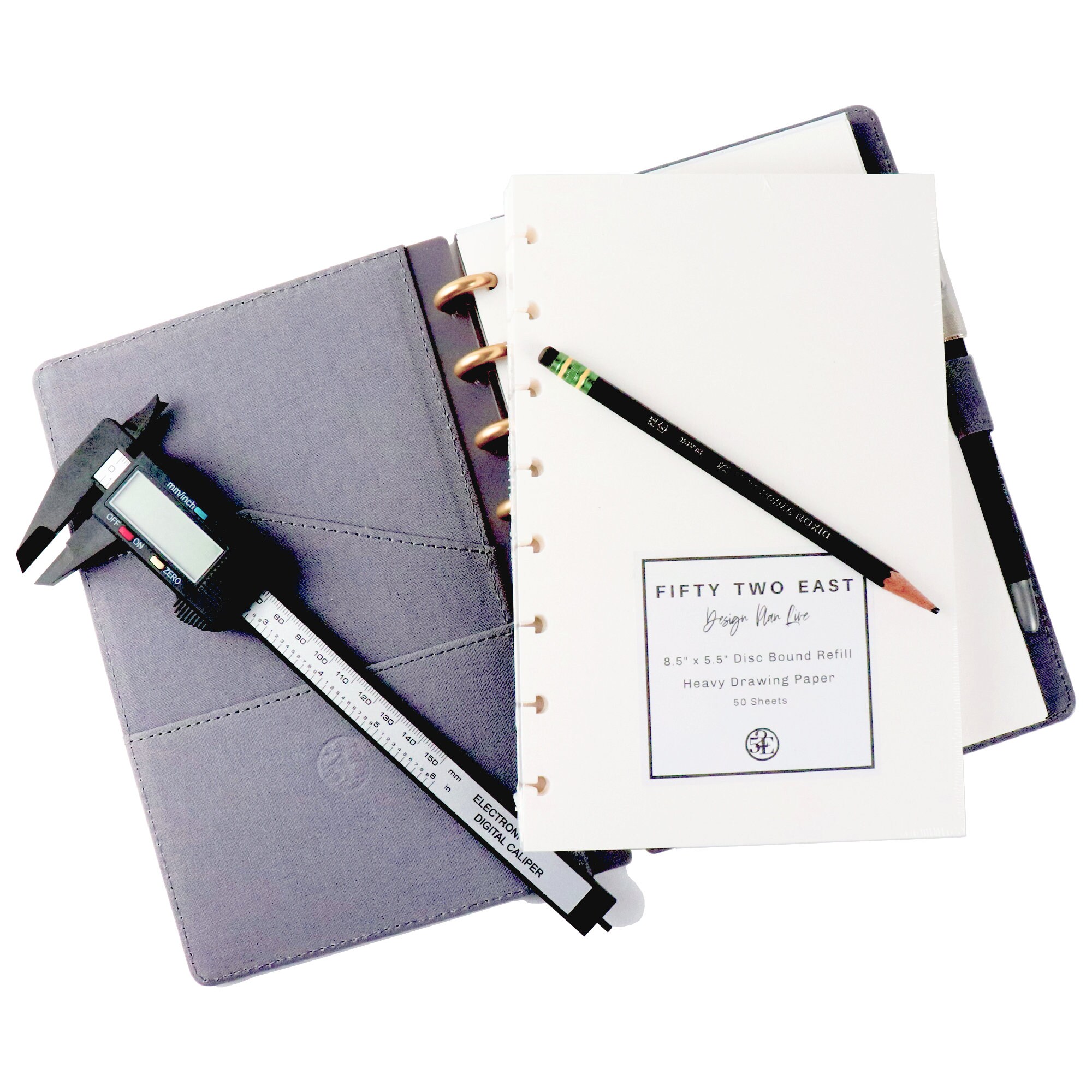 Discbound Heavy Drawing Paper-half Letter/5.5x8.5 Discbound Refills 50 ...