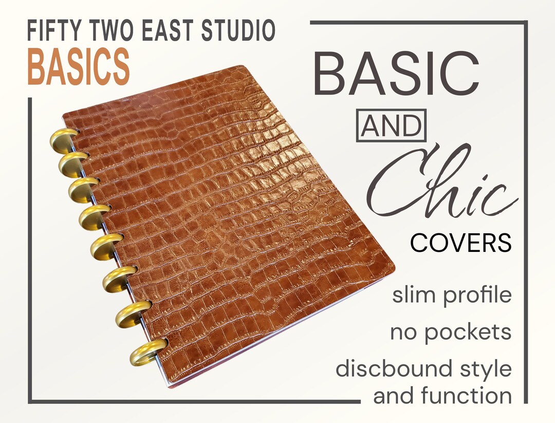 Minimalist Half Letter Discbound Notebook Covers Faux Croc - Etsy