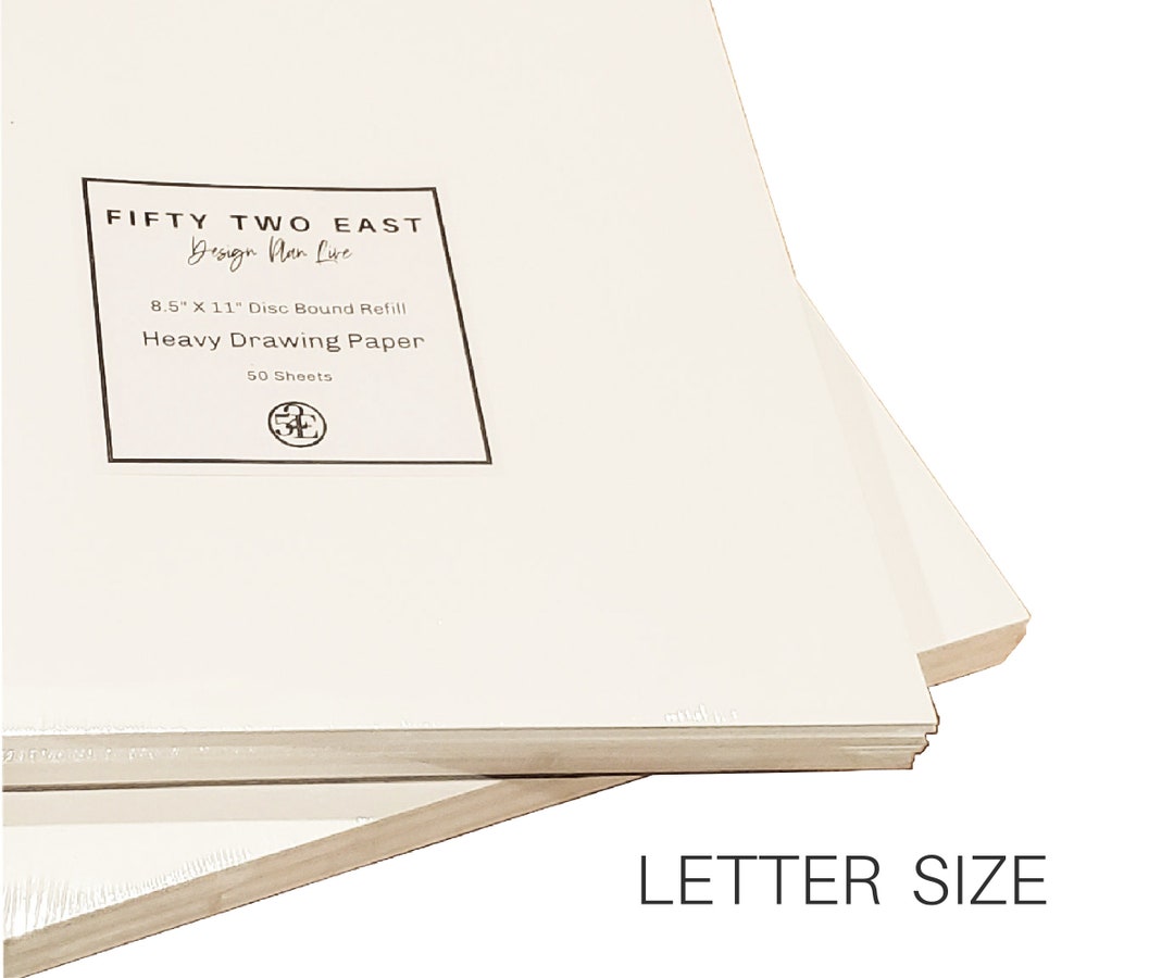 Discbound Heavy Drawing Paper-letter/8.5x11 Discbound Refills 50 SHEETS ...