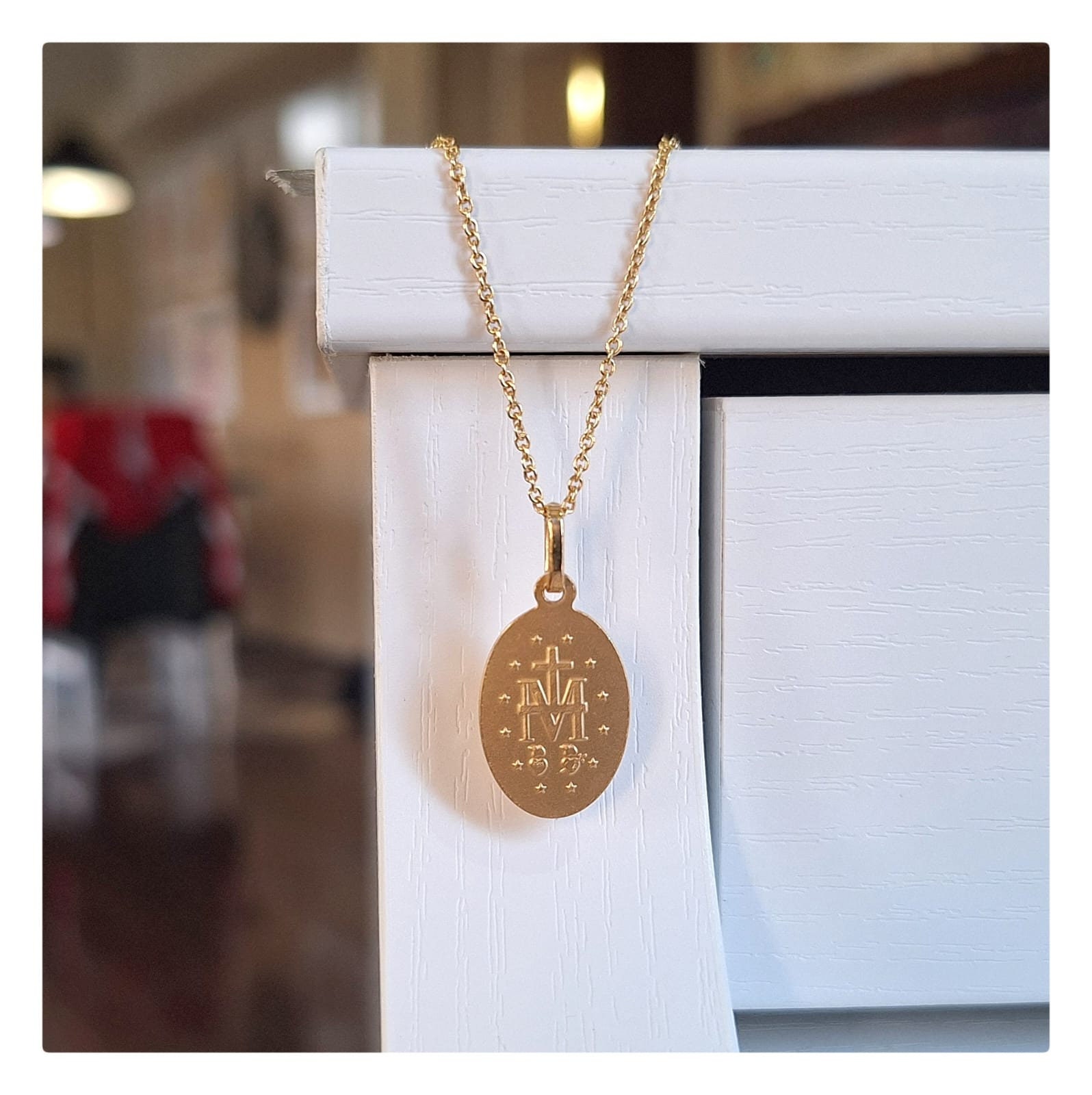 Miraculous 25 Mm Height Medal, Women's Elegant Oval With Details ...
