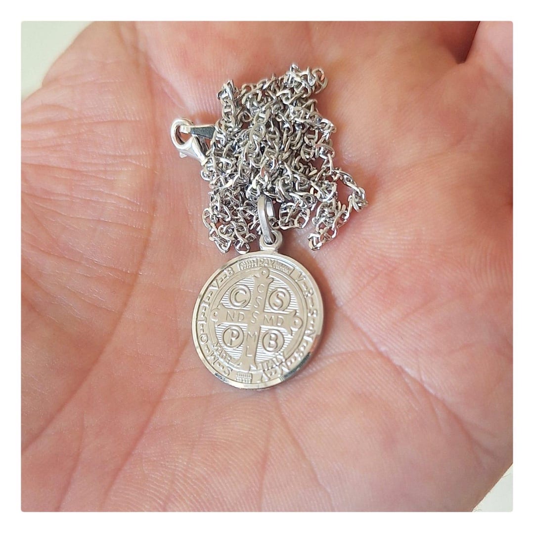 St Benedict 19 Mm Medal, Catholic Unisex Dainty Coin St Benedict ...