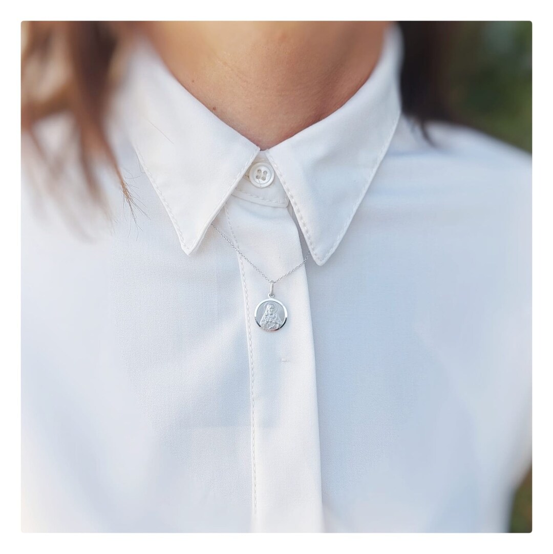 Scapular 15 Mm Medal, Sacred Heart of Jesus and Our Lady of Mount ...