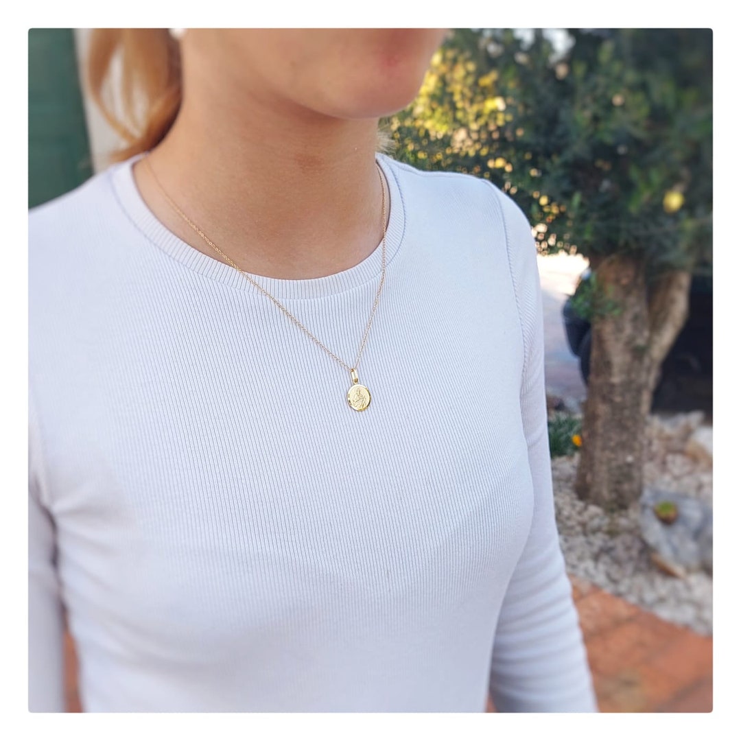 Scapular 13 Mm Medal, Sacred Heart of Jesus and Our Lady of Mount ...