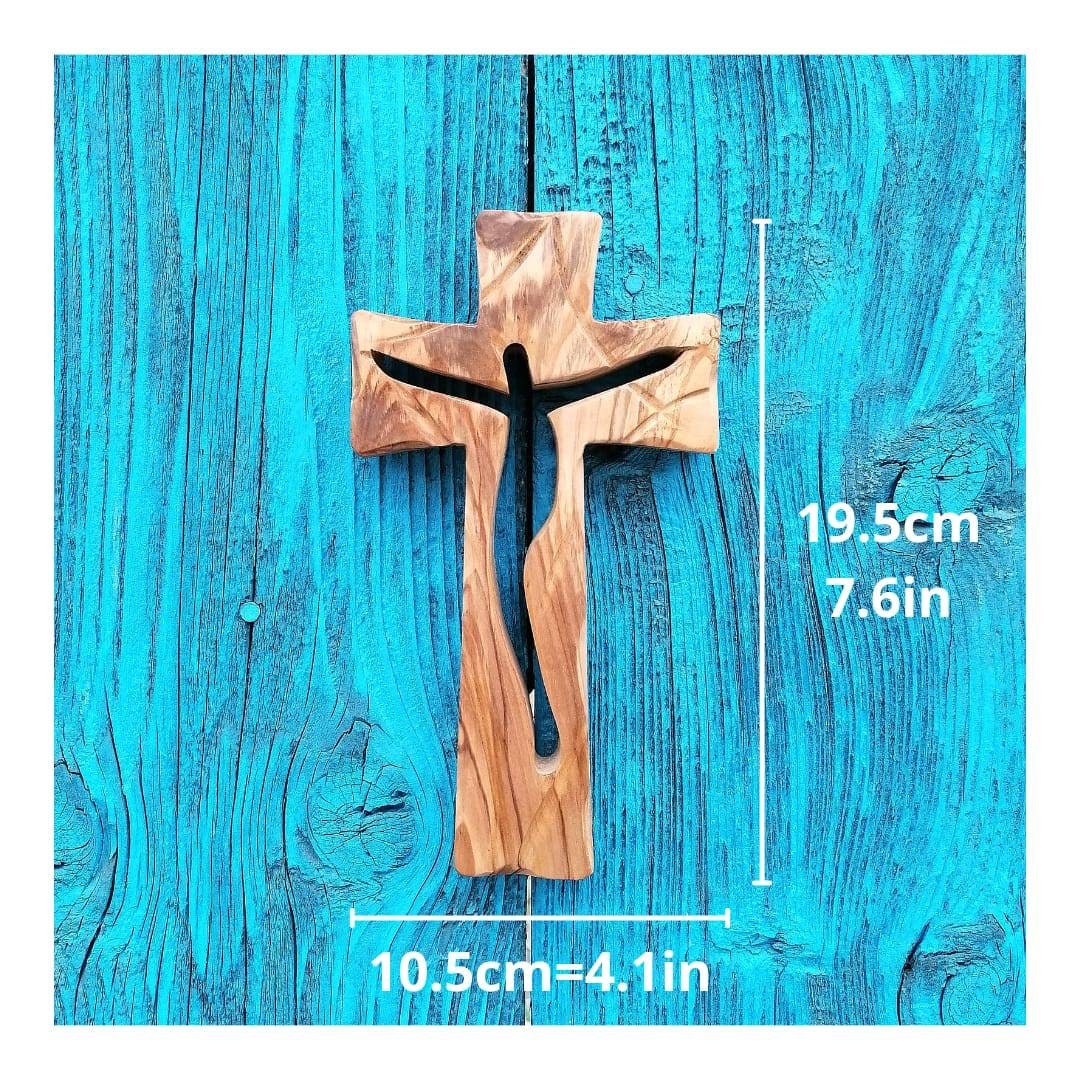 Hanging Wood Cross Simple Wood Cross Catholic Gifts - Etsy