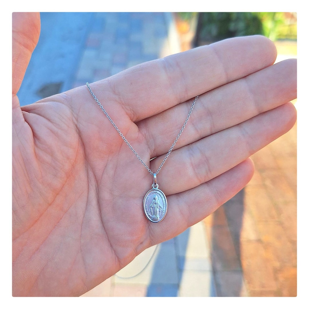 Miraculous 25 Mm Height Medal, Women's Elegant Oval With Details ...