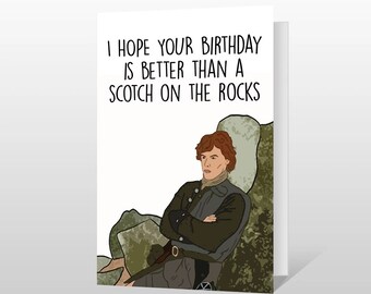 Jamie Fraser Birthday Card - Etsy