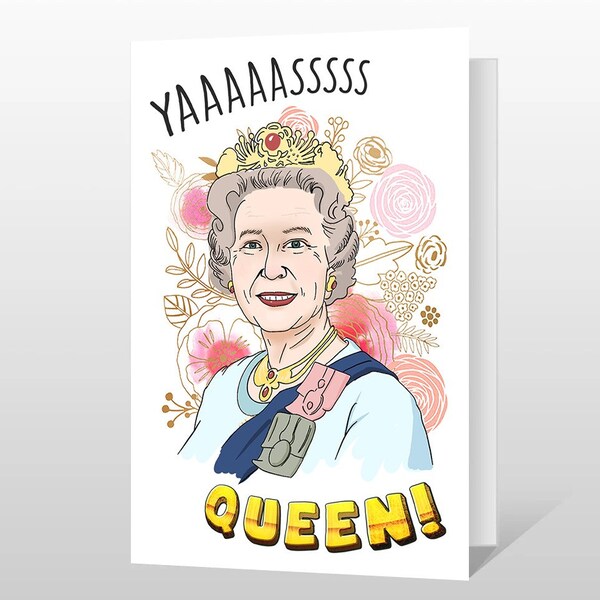Queen Elizabeth Card - Etsy