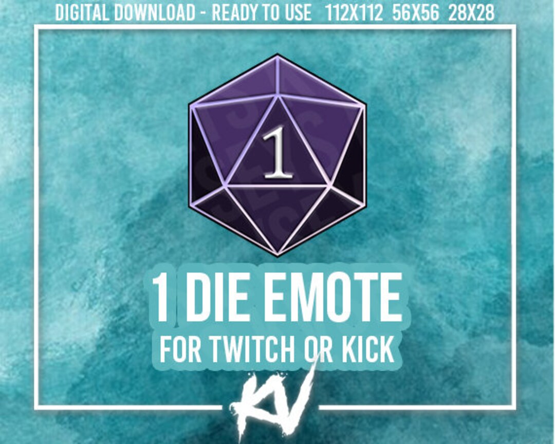 1 Die Baldurs Gate Twitch Emote / Twitch Emotes / Twitch Stream ...