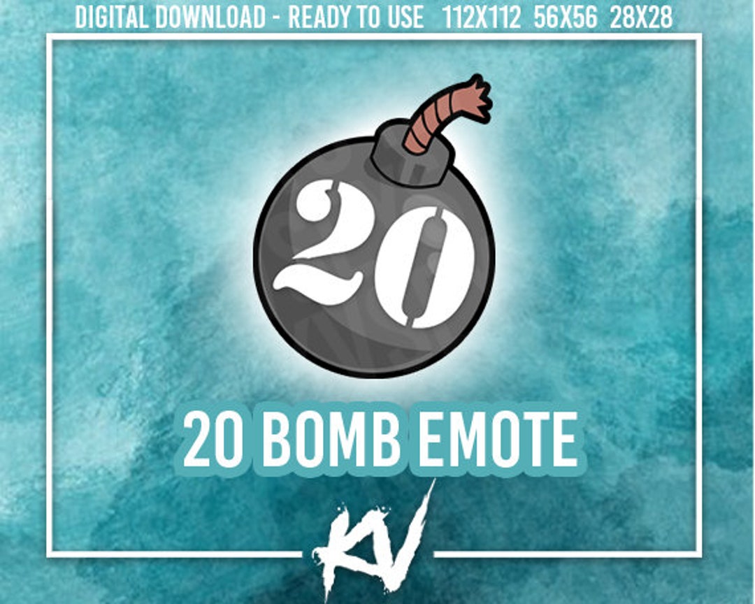 20 Bomb Twitch Emote / Twitch Emotes / Twitch Stream / Discord Emotes ...
