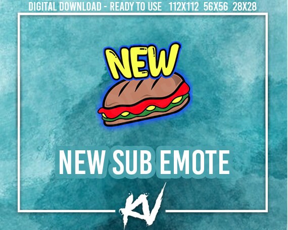 NEW SUB Twitch Emote / Twitch Emotes / Twitch Stream / Discord Emotes ...