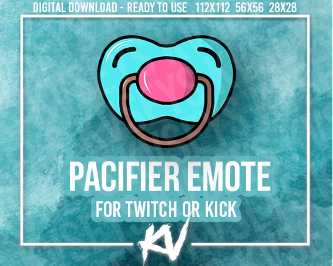 Pacifier Crybaby Twitch Emote / Twitch Emotes / Twitch Stream / Discord ...