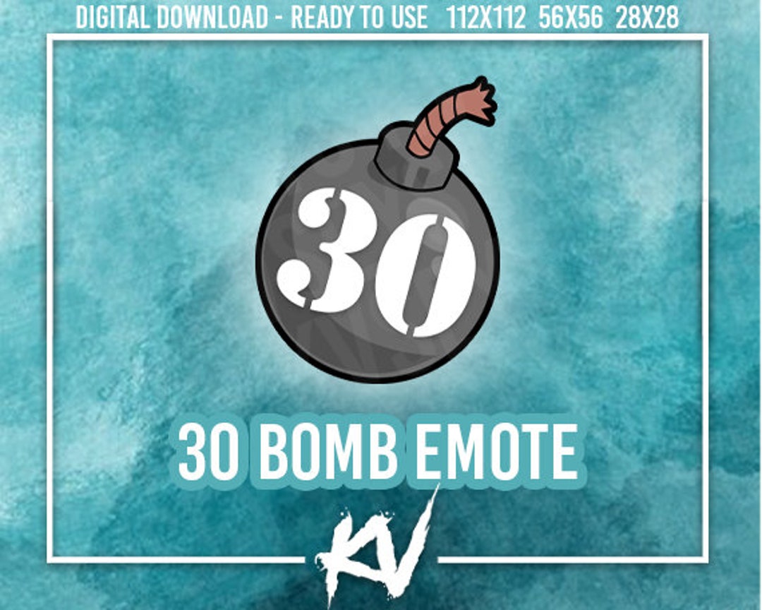 30 Bomb Twitch Emote / Twitch Emotes / Twitch Stream / Discord Emotes ...