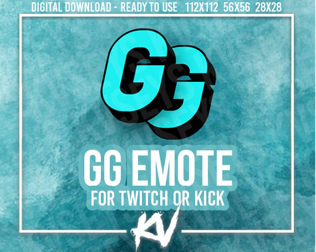 GG Twitch Emote / Twitch Emotes / Twitch Stream / Discord Emotes / Kick ...
