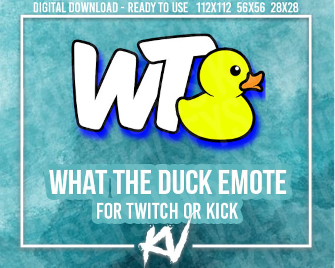 WHAT THE DUCK Twitch Emote / Twitch Emotes / Twitch Stream / Discord ...