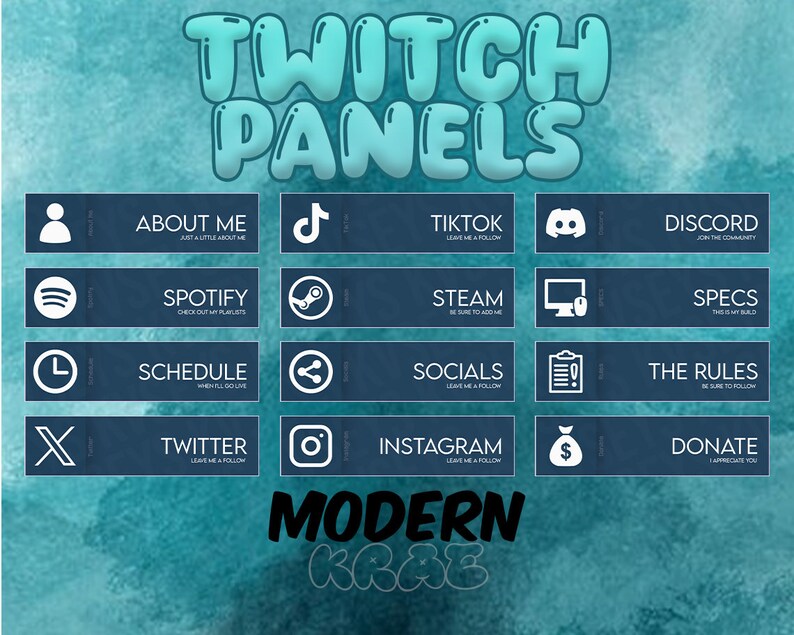 MODERN TWITCH PANELS / Twitch Emotes / Twitch Stream / Discord Emotes ...