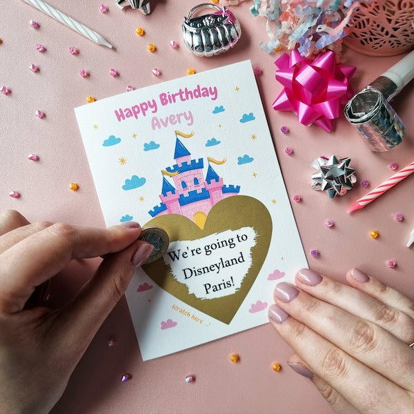 Reveal Scratch Card Disneyland - Etsy UK