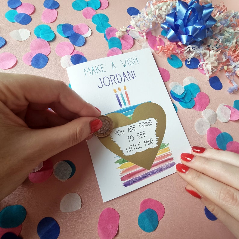 Personalised Scratch to Reveal Surprise Card Birthday Gift - Etsy