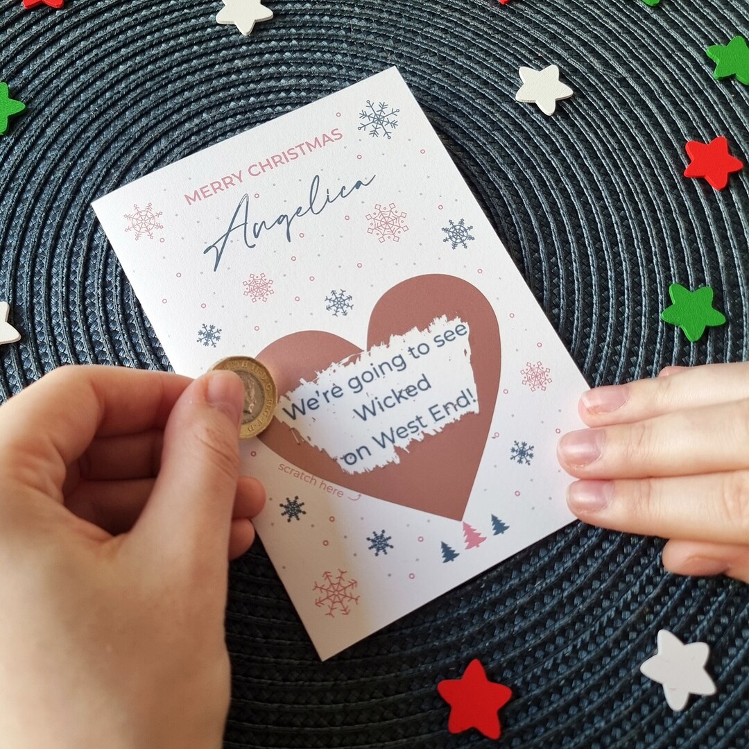 Personalised Christmas Scratch Card, Surprise Gift Reveal - Etsy UK