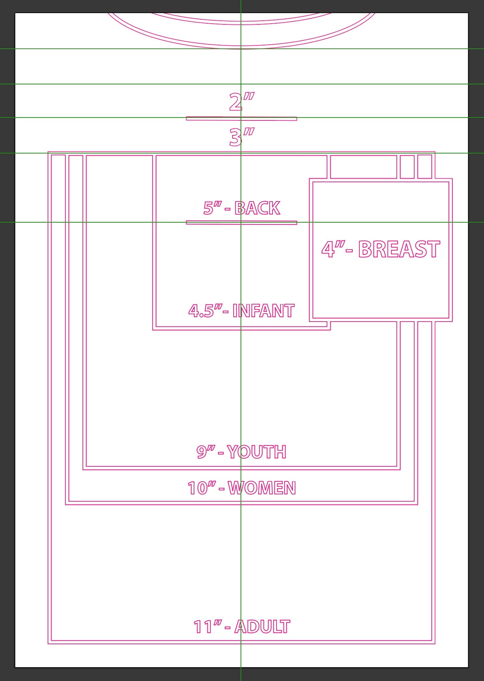 Apparel Printing Imprint Sizing Digital File - Etsy