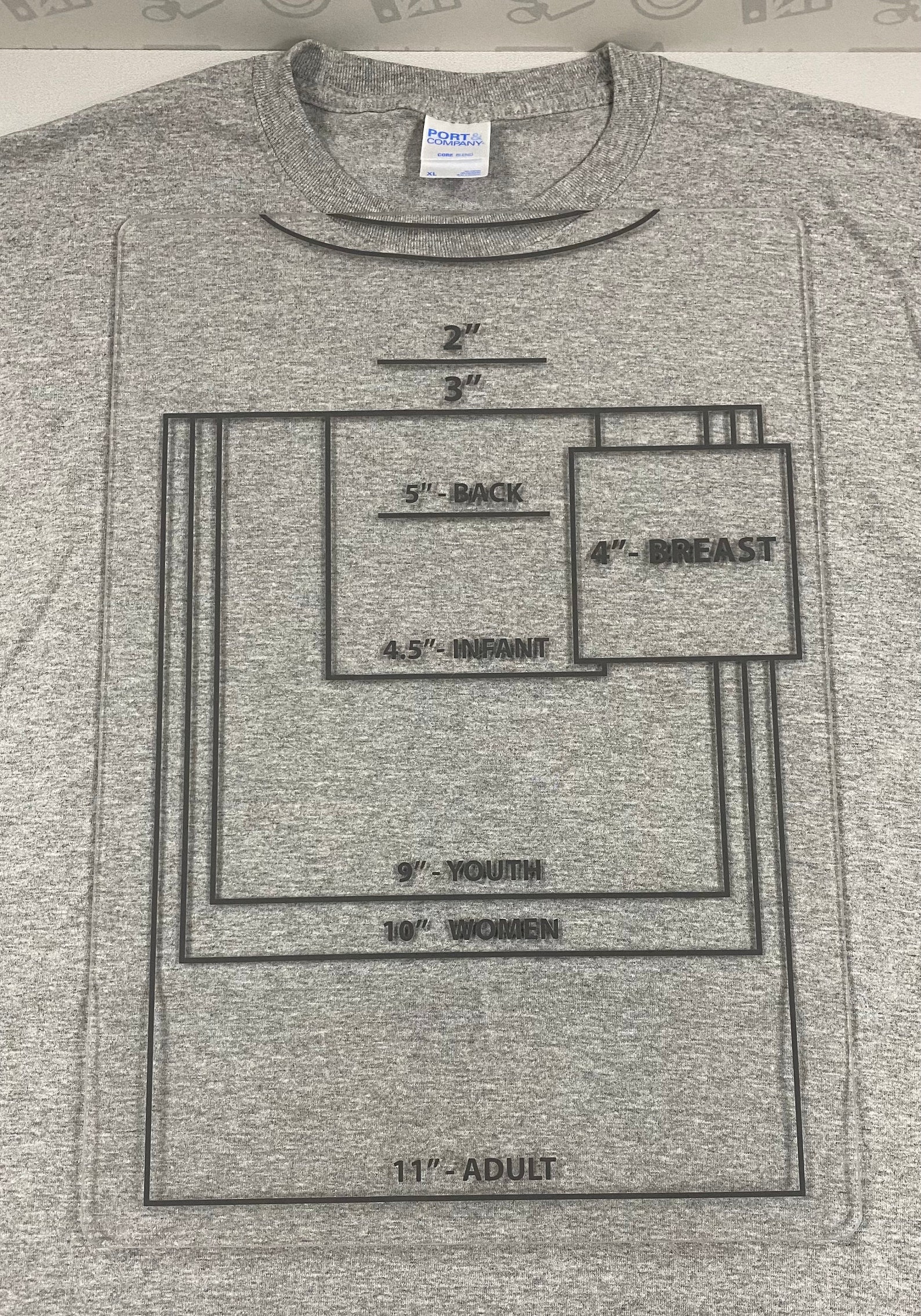 Apparel Printing Imprint Sizing Digital File - Etsy