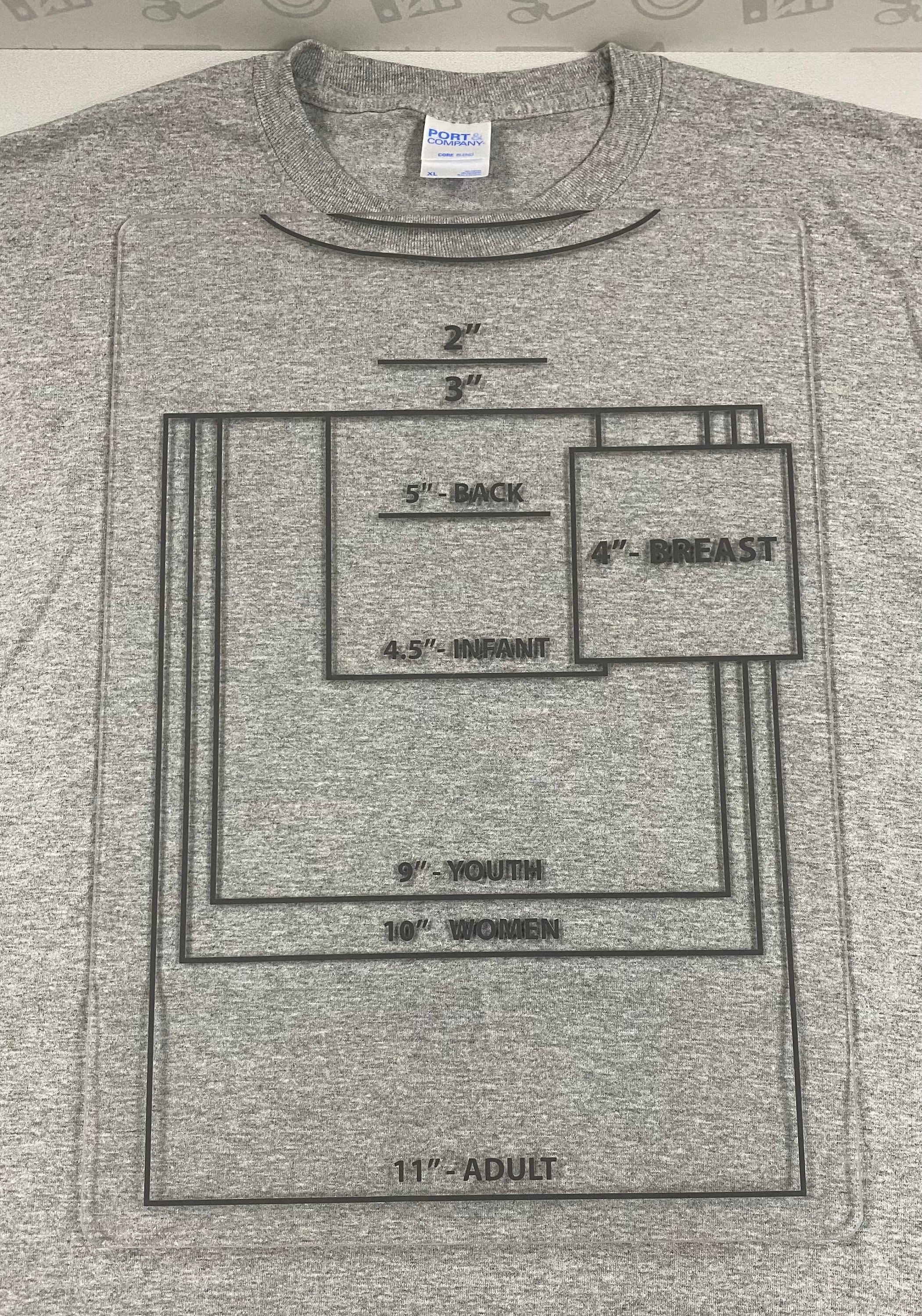 Apparel Printing Imprint Sizing Digital File - Etsy