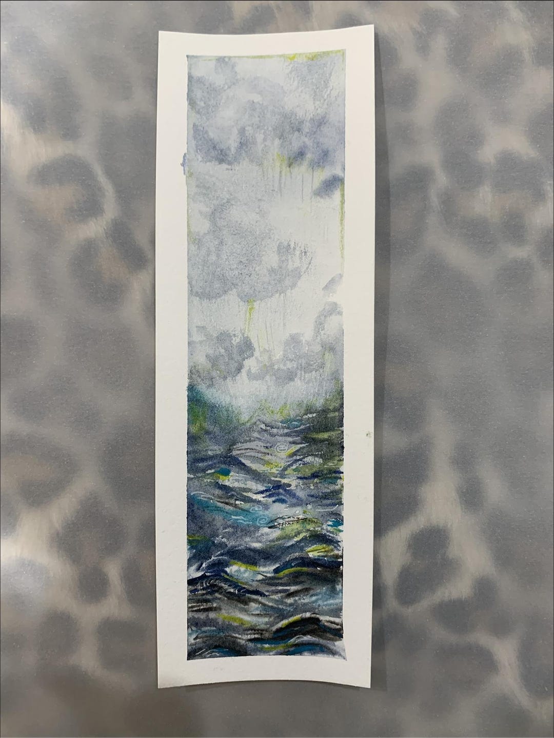 Handmade Coastal Wave Storm Watercolor Bookmarks Ocean-inspired Book ...