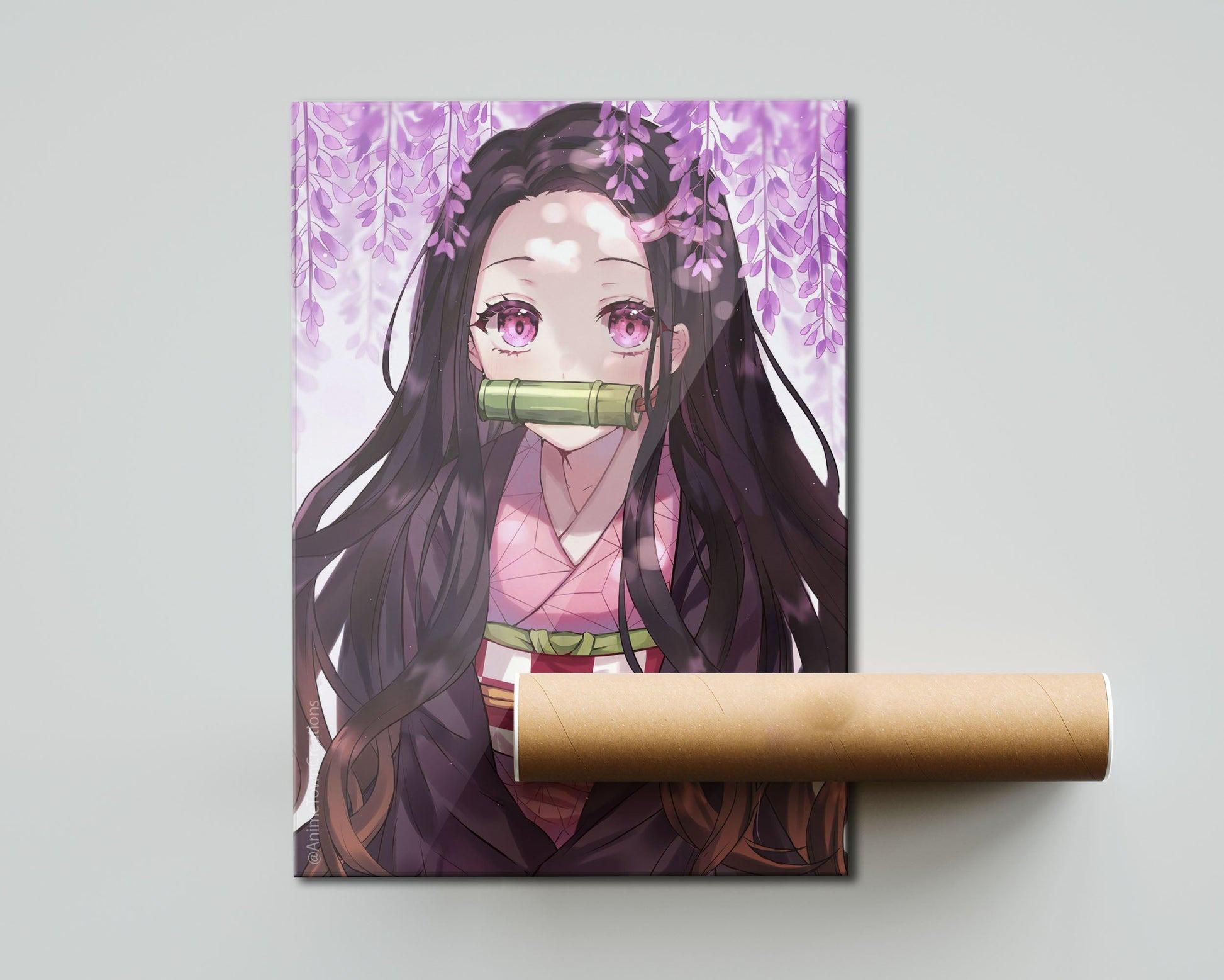 Nezuko's Spring Awakening: Demon Slayer Cherry Blossom Poster - Etsy